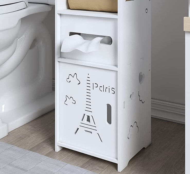 Dulap / Coltar de baie cu 4 rafturi - PVC – isobel.ro