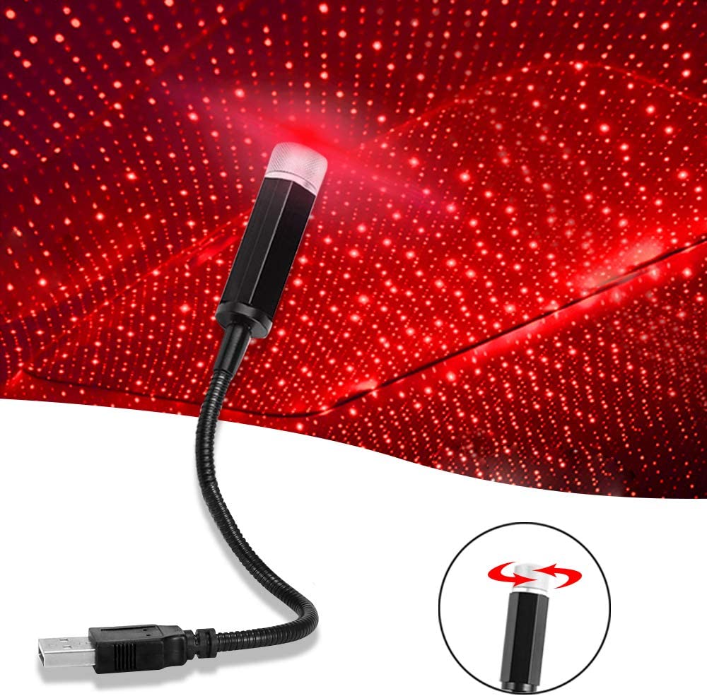 Lampa Auto cu laser proiectie stelute USB, Car Ceiling USB Star – isobel.ro